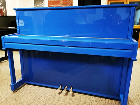 Chelsea Blue Upright Piano | New and Used Pianos For Sale | Clement Pianos